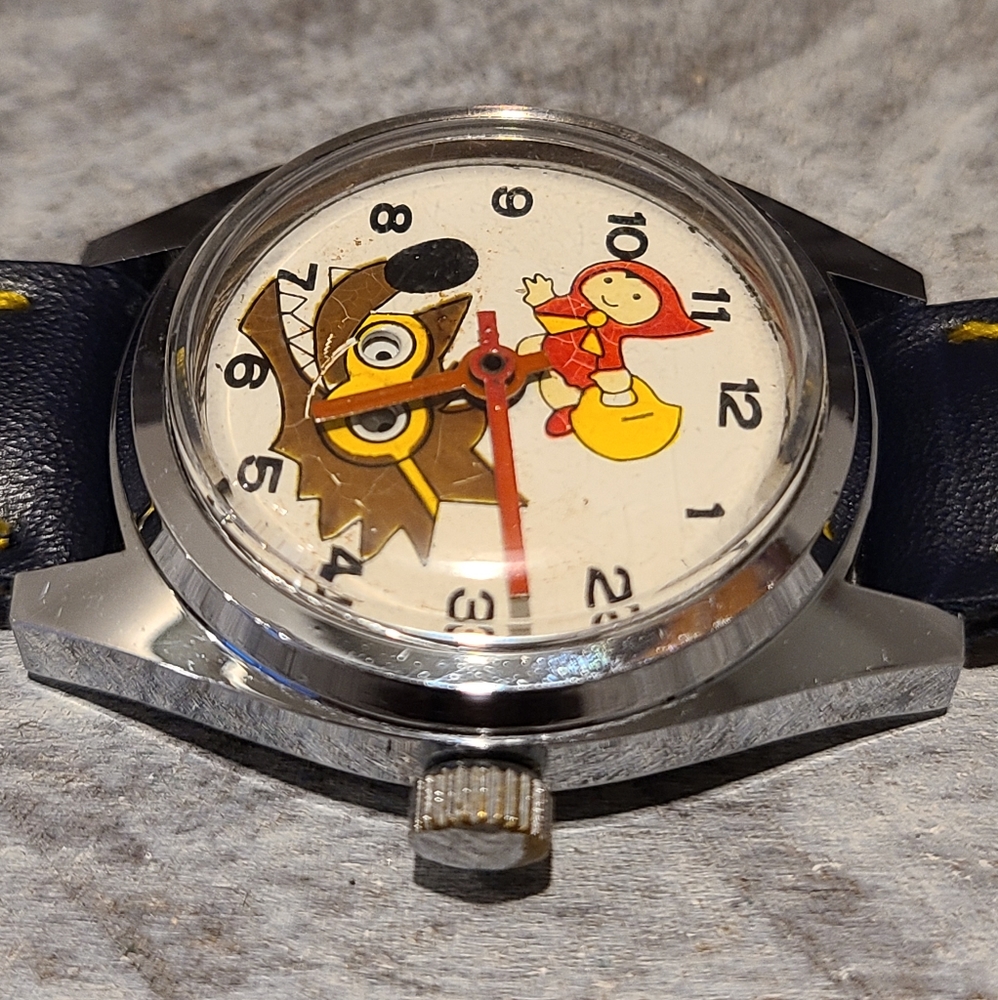 Animated 1970's Little Red Riding Hood Watch - Gem